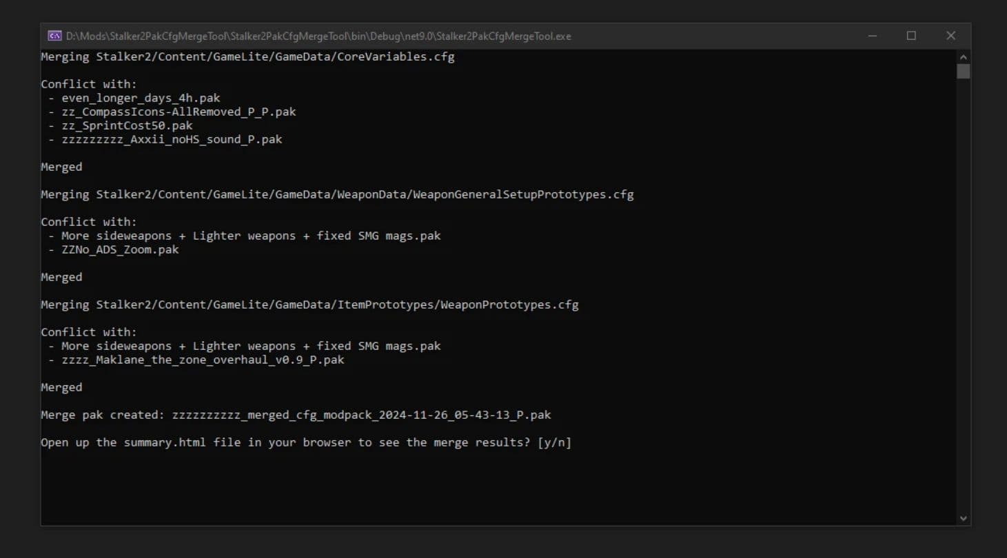 Stalker 2 Configuration FIle Merge Tool | Stalker 2 Mod