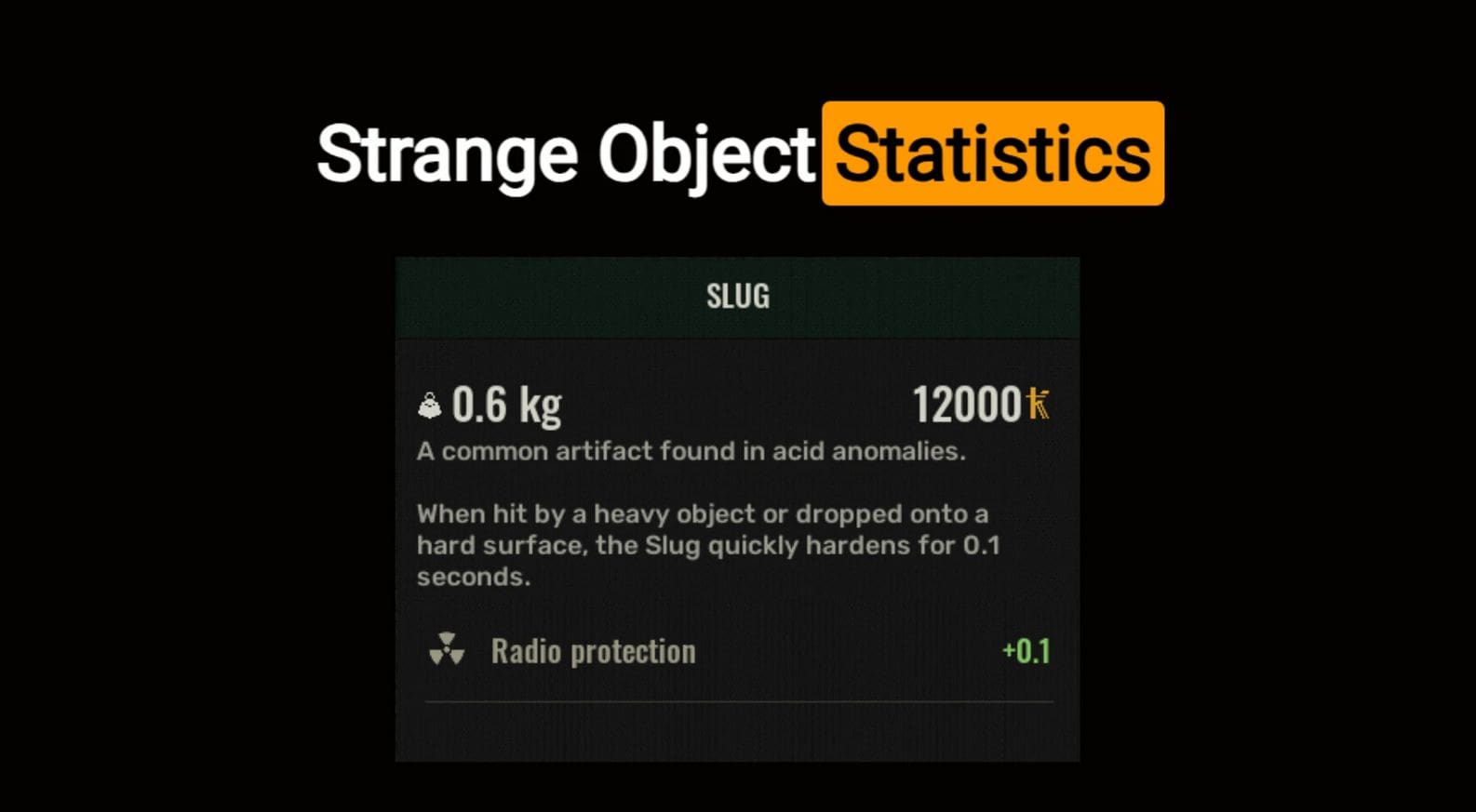 Strange Object Statistics - Artifact Effects Show Numerical Values | Stalker 2 Mod